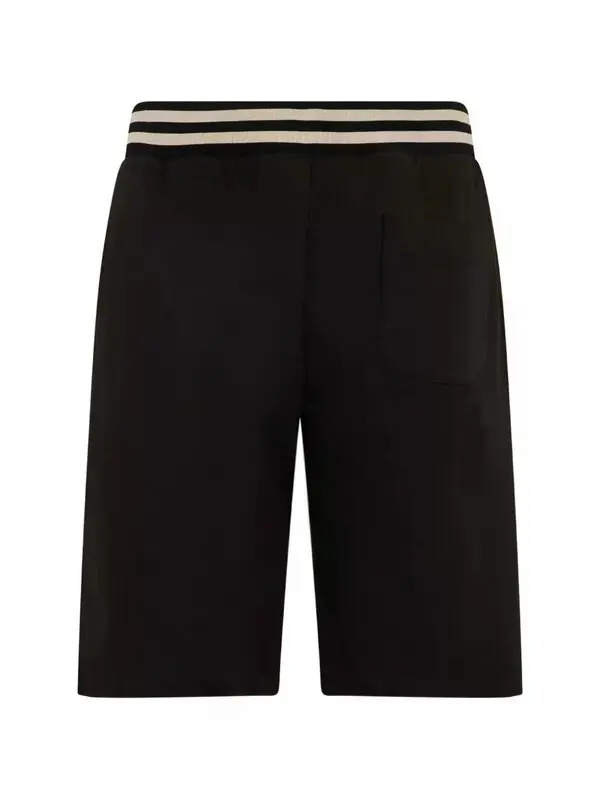 Paul & Shark Striped Trim Drawstring Shorts - Black