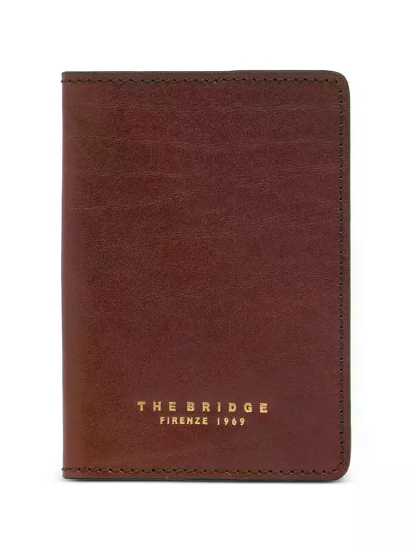 THE BRIDGE Life-style Logo-print Leather Passport Holder - Brown