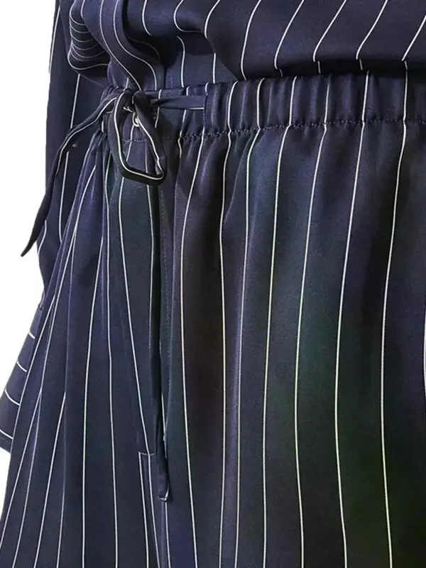 PATRICK ASSARAF Pya Pinstripe-print Silk Trousers