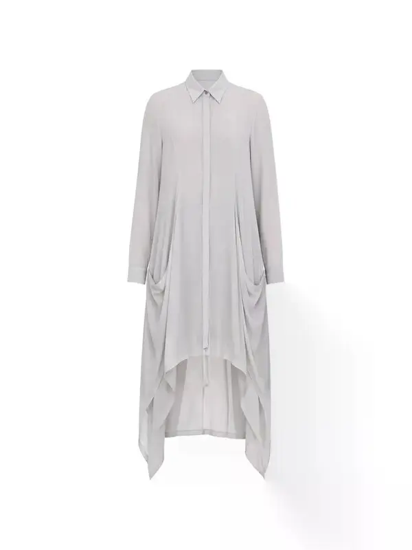 LA HAINE INSIDE US Asymmetric Draped Long Shirt