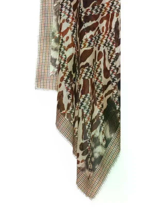PIERRE-LOUIS MASCIA Printed Frayed-edge Scarf