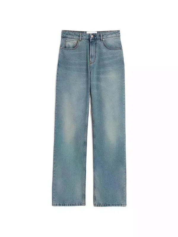 AMI Paris Large Fit Cotton Jeans - Blue