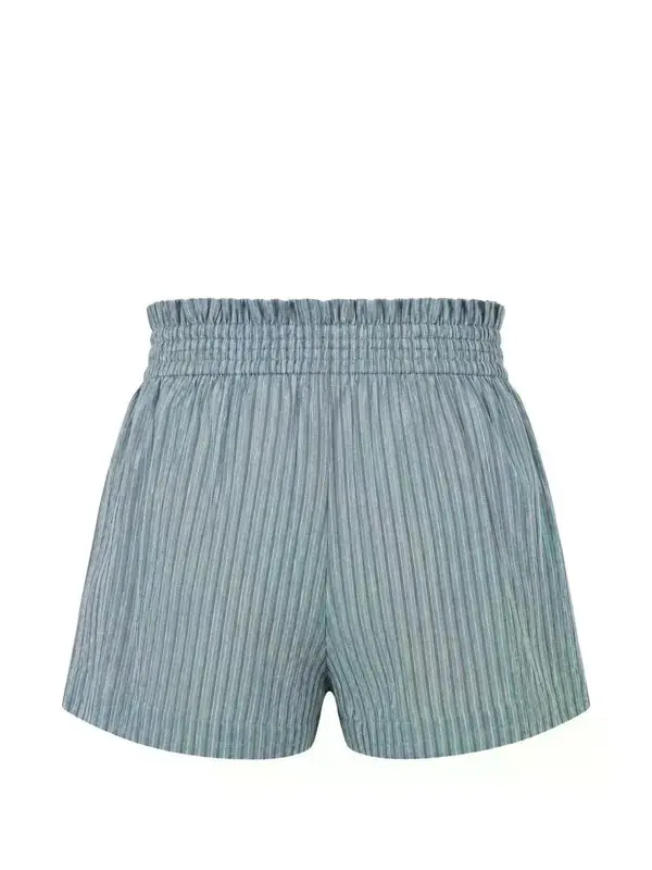HEVRON Mira Striped Shorts - Blue