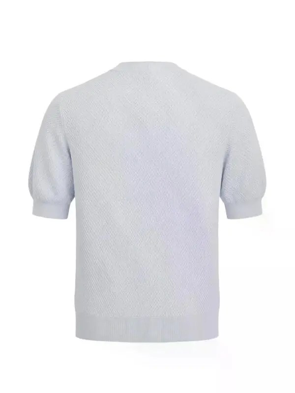 GRAN SASSO Basket-weave Crew Neck T-shirt