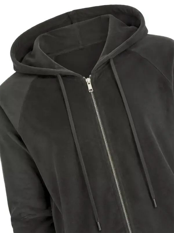 THOM KROM Raglan Sleeve Zip-up Hoodie