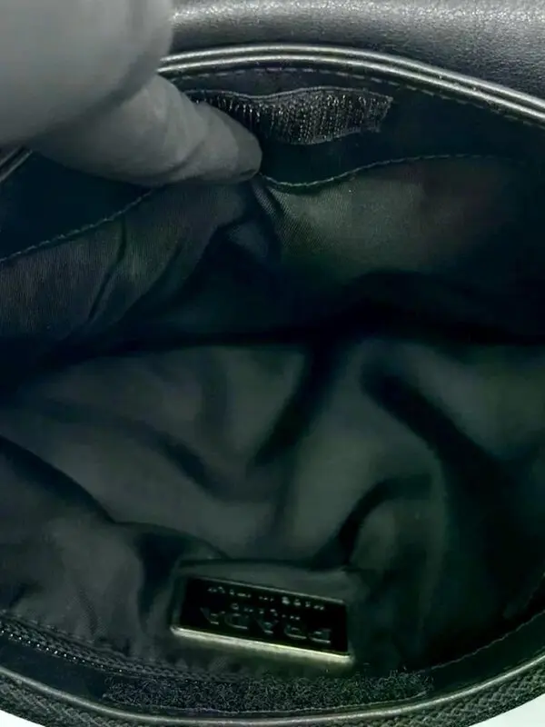 Prada Leather Buckle Messenger Bag