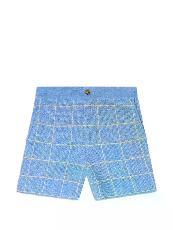 Guest In Residence Plaid Textured Shorts