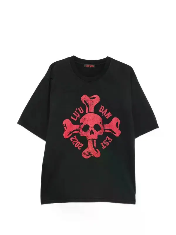 LỰU ĐẠN Skull-print T-shirt