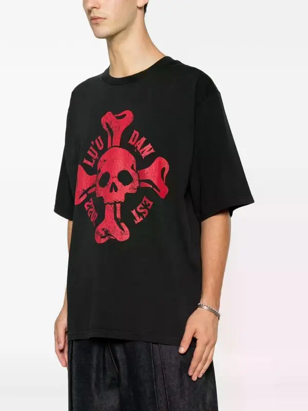 LỰU ĐẠN Skull-print T-shirt