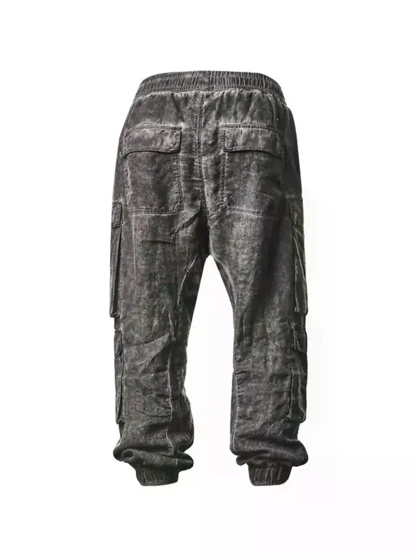 THOM KROM Acid-wash Drawstring Cargo Pants