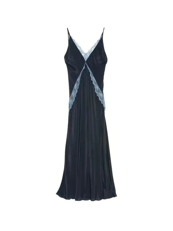 SIR. Elsie Lace-trim Maxi Dress - Blue