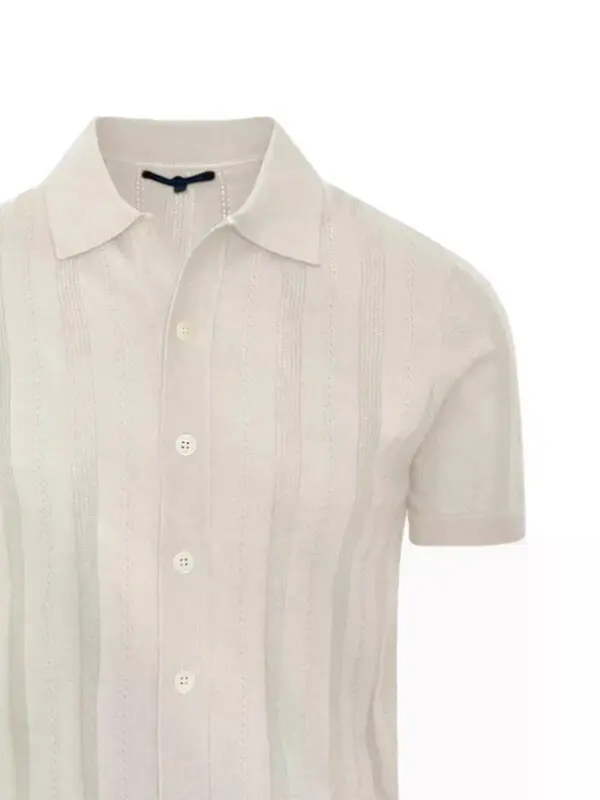 PATRICK ASSARAF Short-sleeve Button-down Knitted Shirt