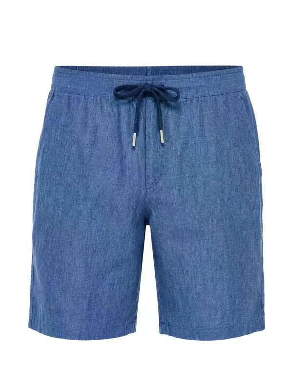 PATRICK ASSARAF Drawstring Linen Deck Shorts