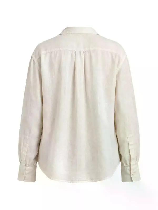 Velvet By Graham & Spencer Brighton Button-down Long-sleeve Linen Shirt