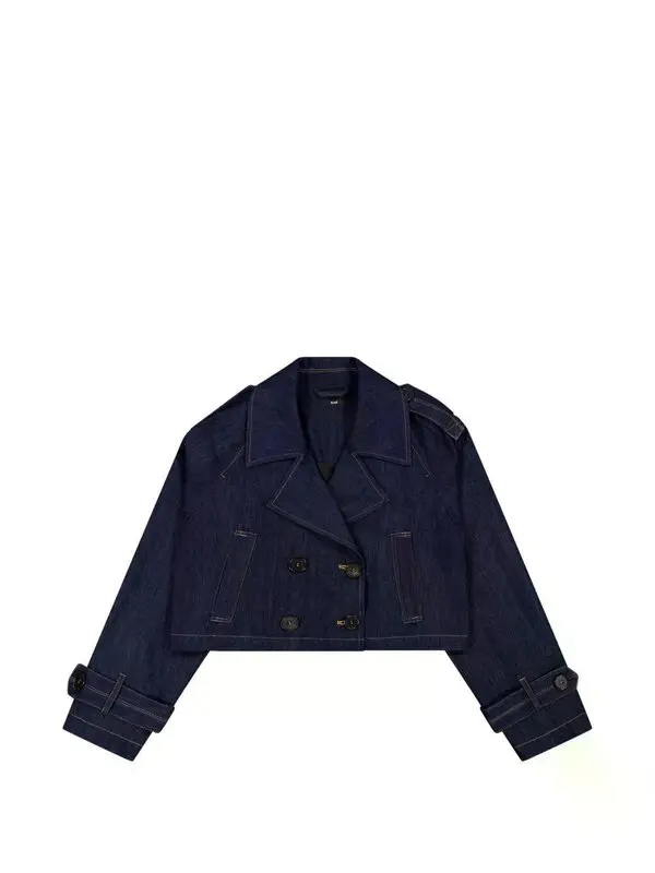 ANAII Double-breasted Crop Trench Coat