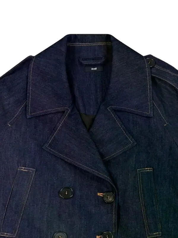 ANAII Double-breasted Crop Trench Coat