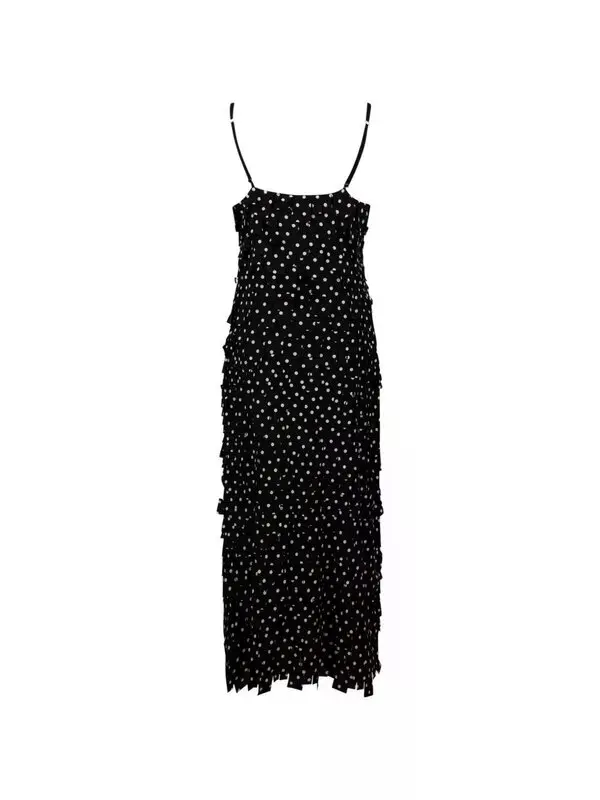 GIOVANNI PARIS Ophelie Polka-dot Ruffled Maxi Dress