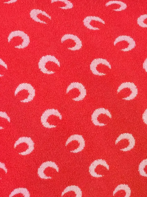 MARINE SERRE Bouclé Texture Moon Logo T-shirt - Red