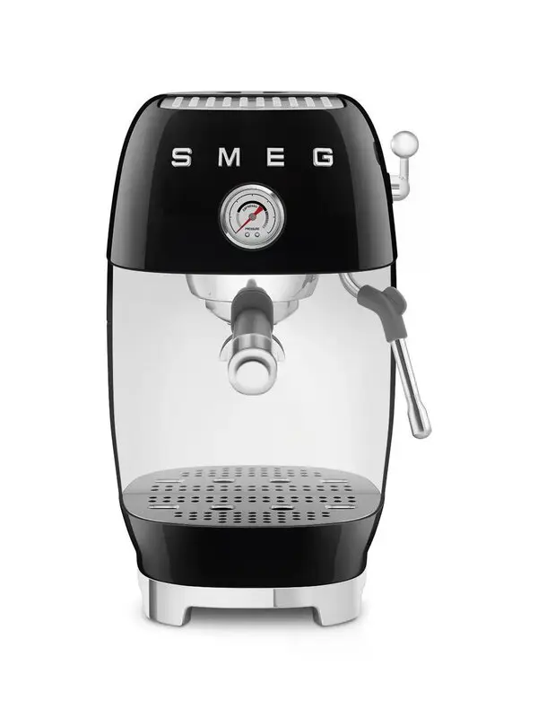 SMEG Anni 50 Logo-plaque Manual Espresso Machine With Cold Brew - Black