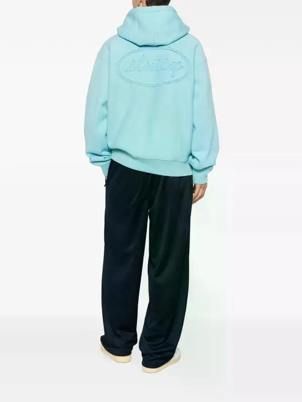StÜssy Logo Embroidered Zip-up Hoodie