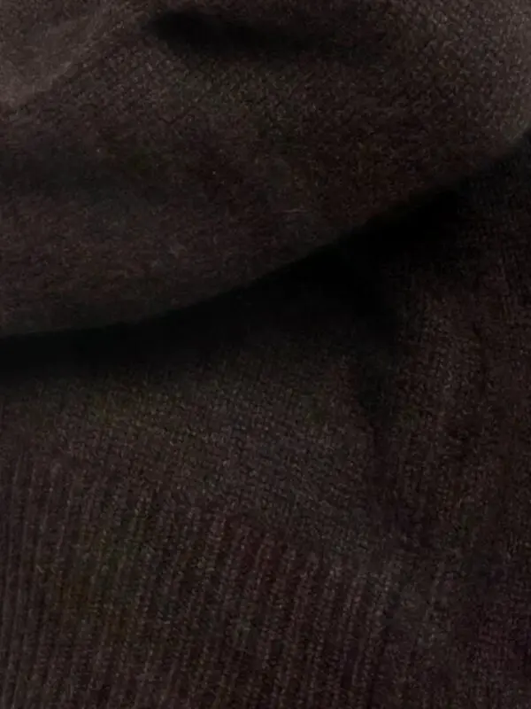 OYUNA Ribbed Trim Drop Shoulder Sweater