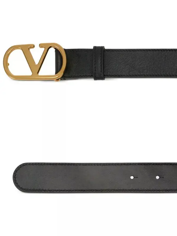 Valentino Garavani Vlogo Signature Leather Belt