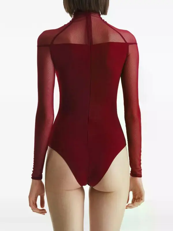 2310 STUDIO Mesh-panel High-neck Bodysuit