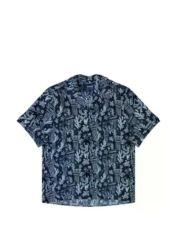 Vilebrequin Marine-print Linen Shirt