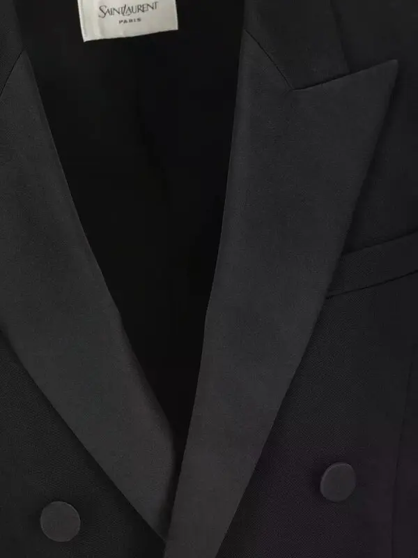 Saint Laurent Grain De Poudre Double-breasted Jacket