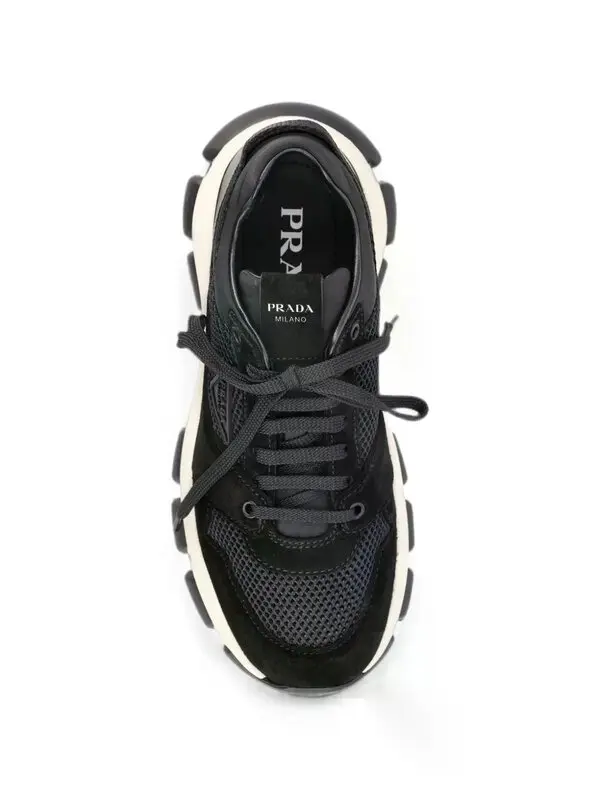 Prada Panelled Logo Patch Sneakers