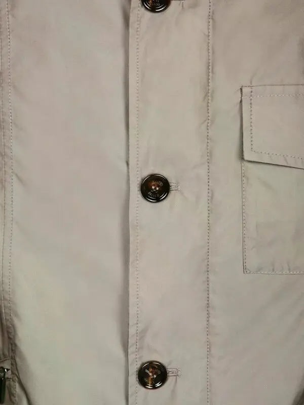 MOORER Button-fastening Pocket-detail Coat