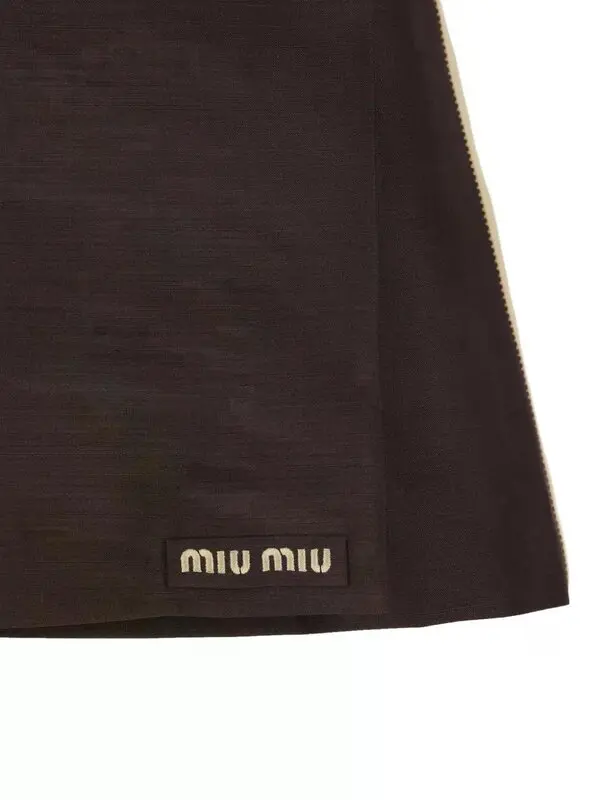 Miu Miu Mohair Wool Blend Wrap Skirt