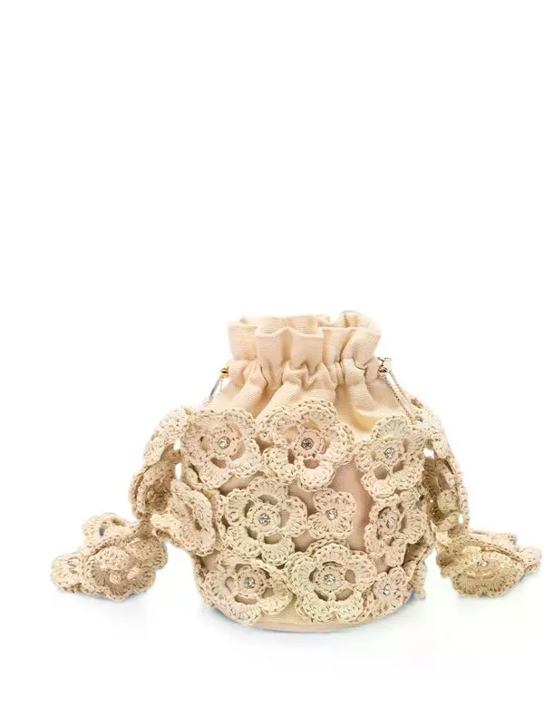 Rosantica Crochet Crystal-embellished Shoulder Bag
