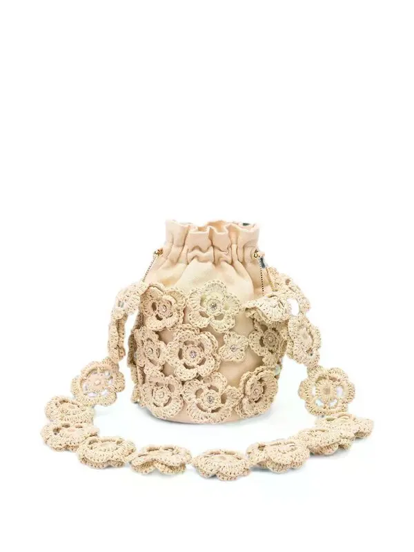 Rosantica Crochet Crystal-embellished Shoulder Bag
