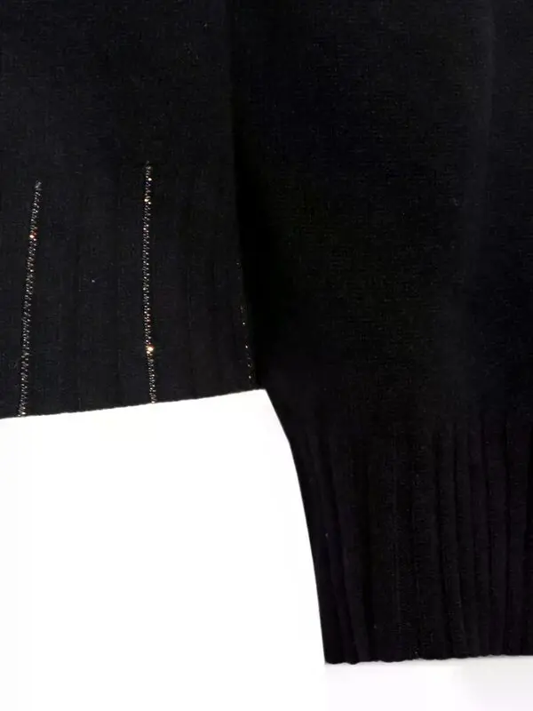 Fabiana Filippi Ribbed Embellished Crew Neck Sweater