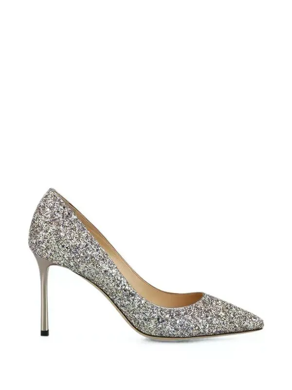 JIMMY CHOO Romy Glitter Pumps - Silver