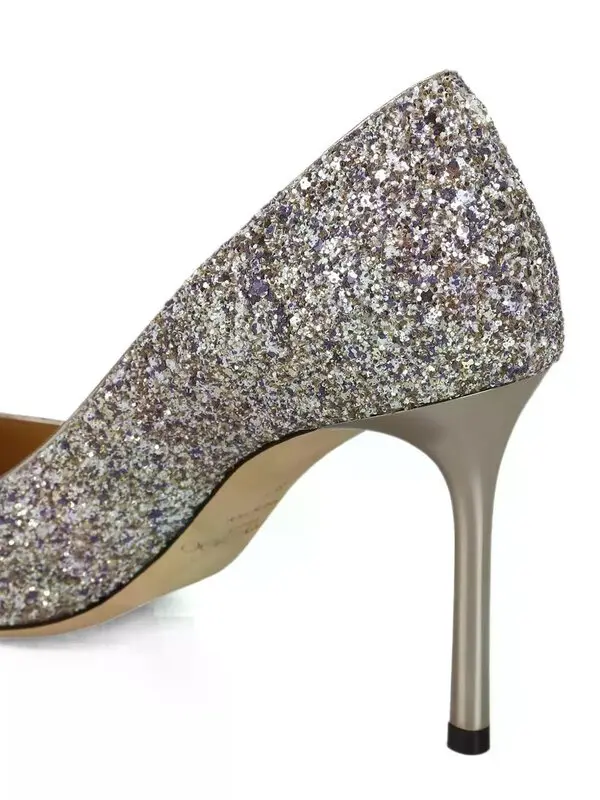 JIMMY CHOO Romy Glitter Pumps - Silver