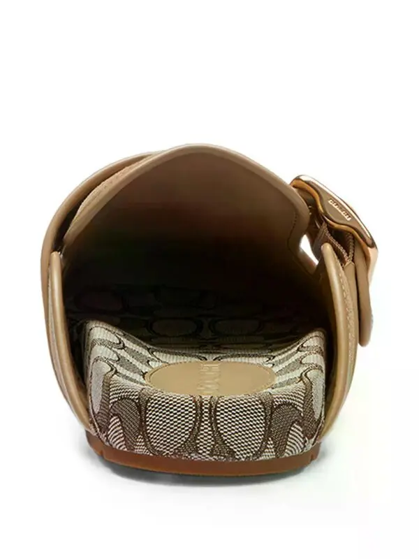 COACH Monogram Pattern Buckle-fastening Mules