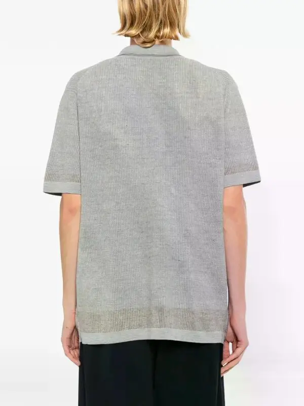 Brioni Waffle-knit Short-sleeve Shirt