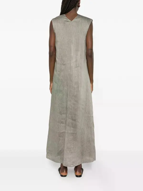 CORTANA Aria Striped V-neck Maxi Dress