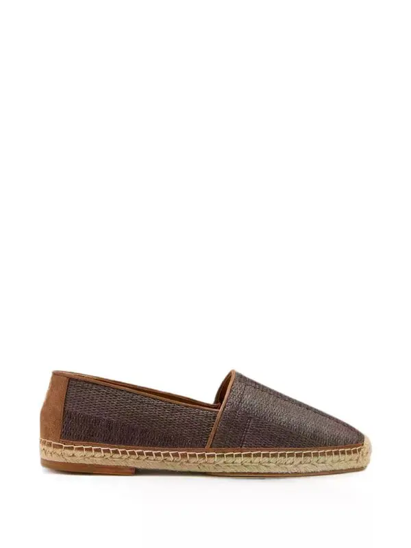 Brunello Cucinelli Woven Suede Espadrilles