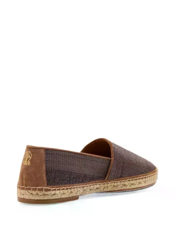 Brunello Cucinelli Woven Suede Espadrilles