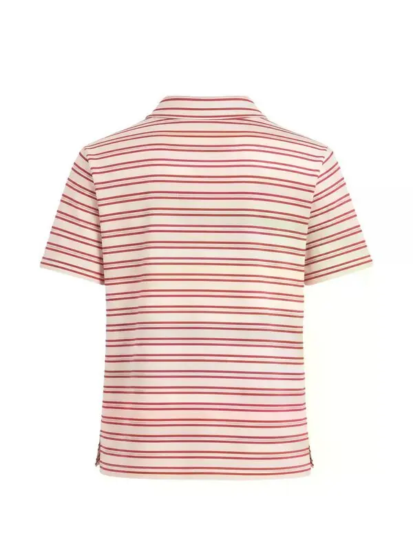 Velvet By Graham & Spencer Striped Pattern Polo Top