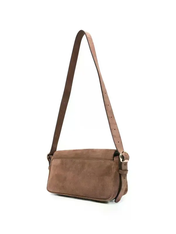Sandro Suede Shoulder Bag - Brown