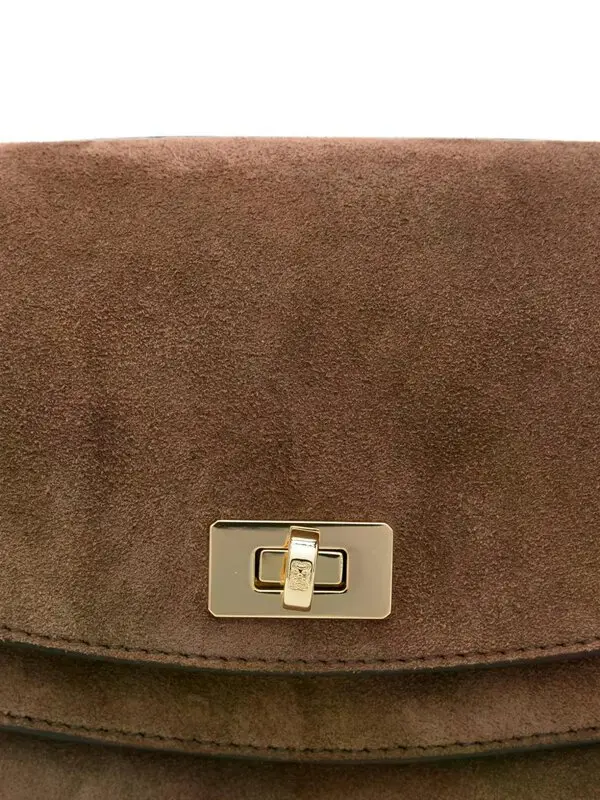 Sandro Suede Shoulder Bag - Brown