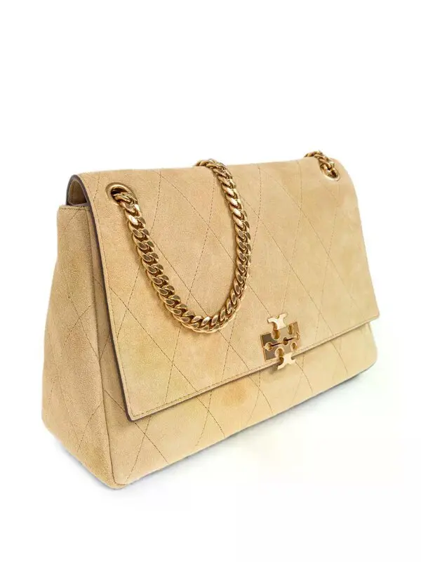 Tory Burch Quilted Suede Tote Bag