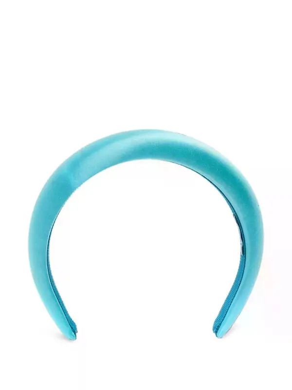 Prada Padded Satin Headband - Blue