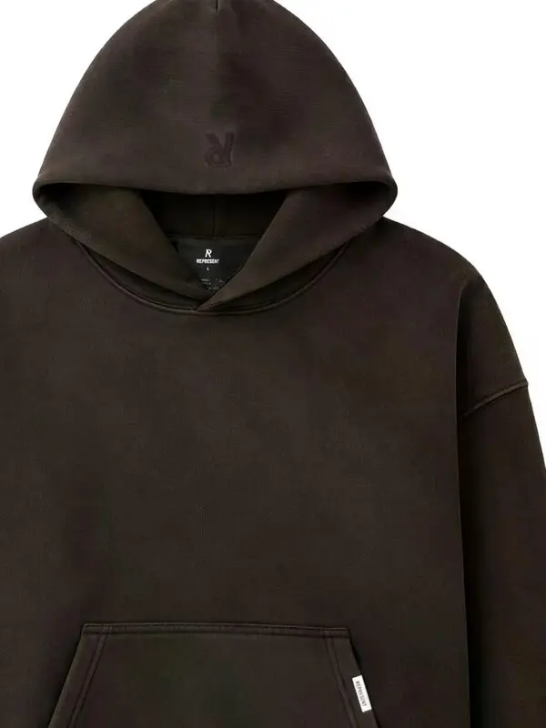 REPRESENT Logo Embroidered Pouch Pocket Hoodie