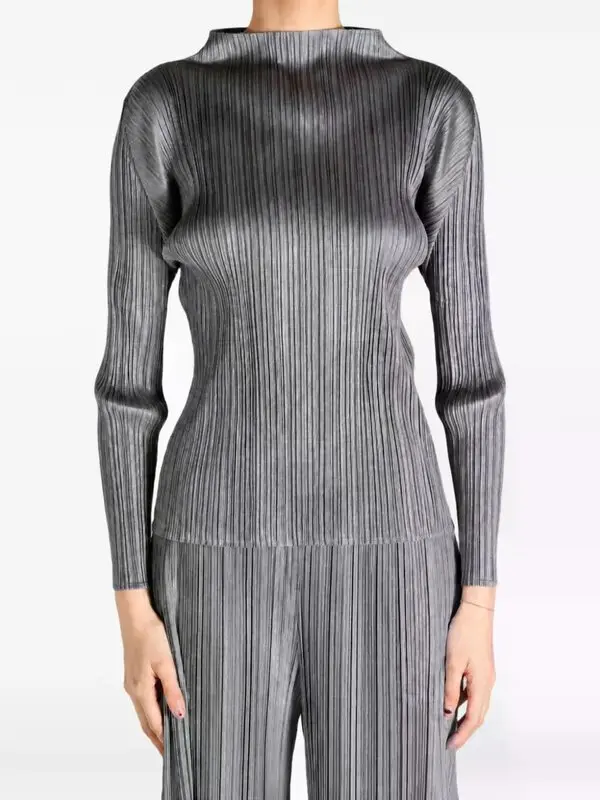 Issey Miyake Pleated Long Sleeve Top