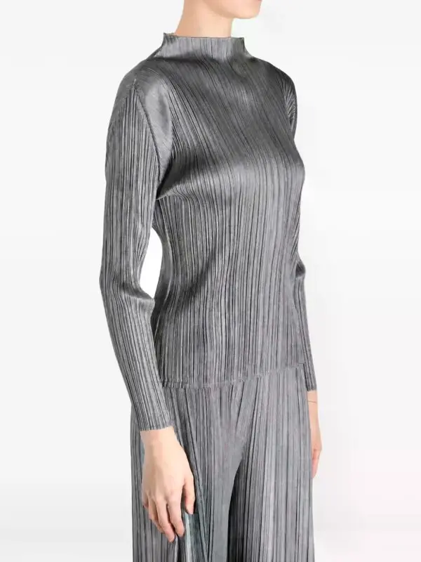 Issey Miyake Pleated Long Sleeve Top